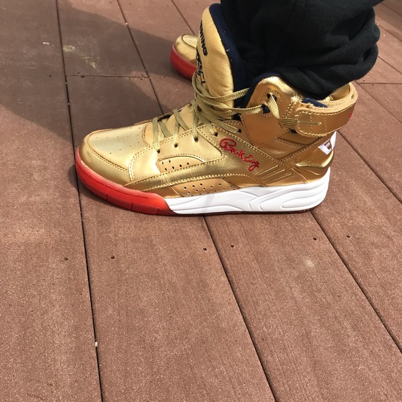 Gold Patrick Ewing Shoes